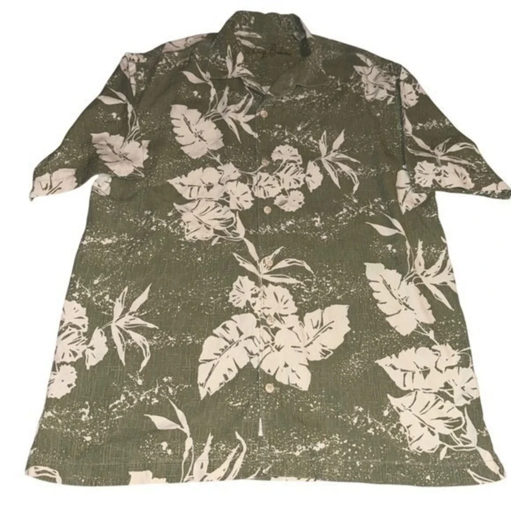 Tommy Bahama | Shirts | Tommy Bahama Silk Camp Shirt Mens Xl Olive ...
